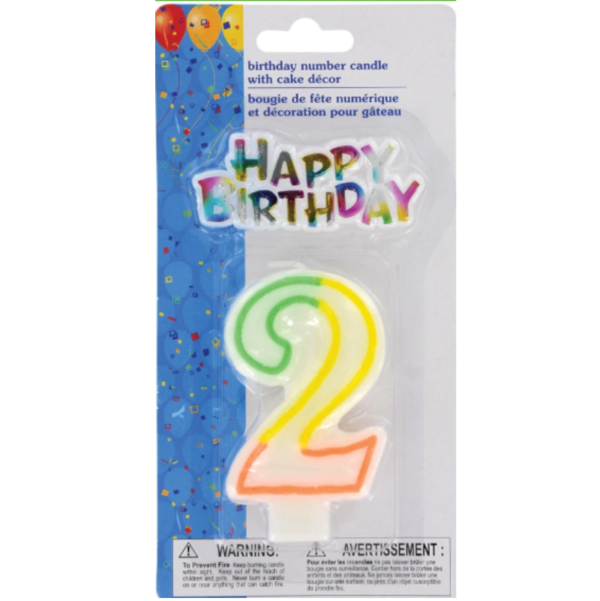 Happy “2nd” Birthday Candles, 2-pc. Sets – Sig's Party 'N Gifts